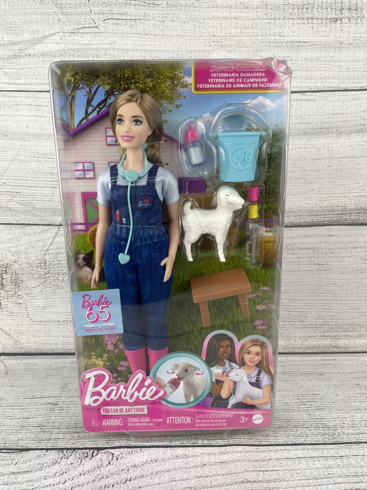 Barbie 65th Anniversary Careers Farm Livestock Veterinarian Doll W ...