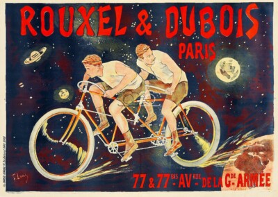 VéLO TANDEM ROUXEL & DUBOIS Rvxl-POSTER HQ 45x60cm d'une AFFICHE ...