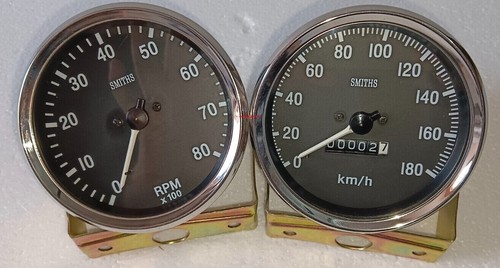 Smiths Speedometer +Tachometer 100 mm Black Chrome | eBay