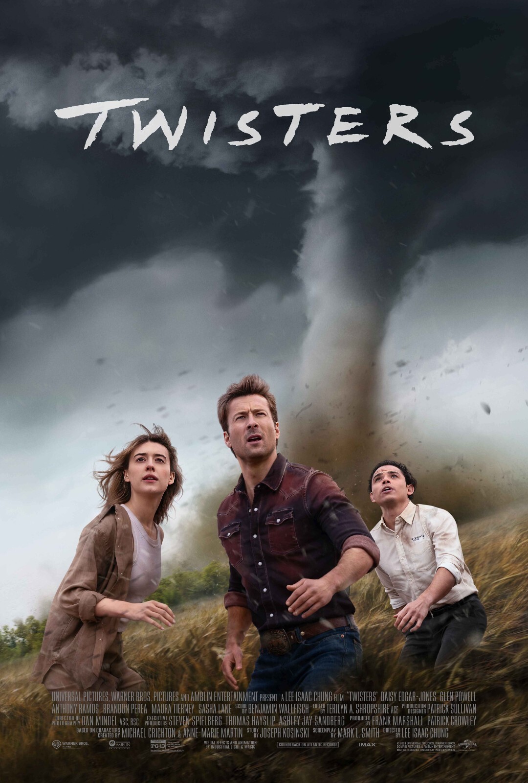 Twisters movie poster (g) - 11" x 17" inches - Glen Powell | eBay