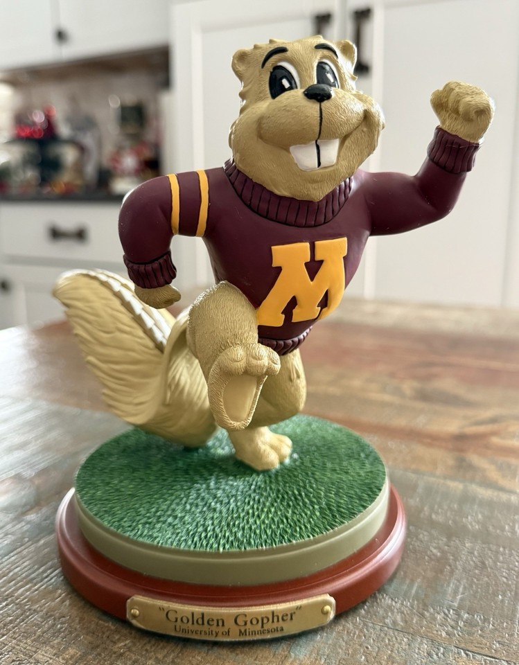 GOLDY GOPHER Minnesota Gophers BIG10 Mascot Figurine LE Memory Company ...