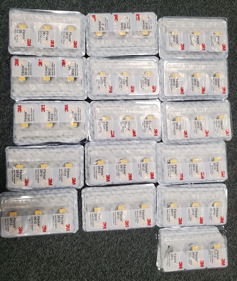 16 packs of 3 - 3M Fibrlok 2612 Multi-Fiber Optical Splice Connectors ...