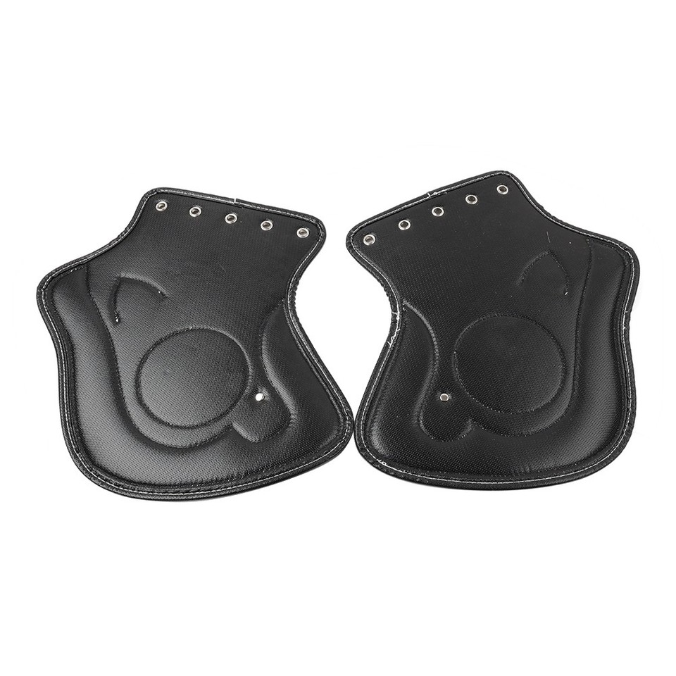 Black Universal Leather Heat Saddle Shield Deflector For Honda For ...