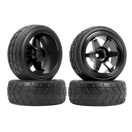RC Drift Wheels and Tires Tyres 1/10 1/16 RC Wheels Preglued 4PCS 12mm ...