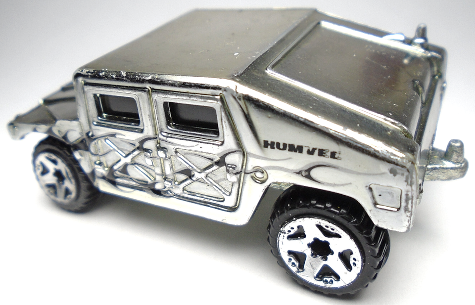 2006 HOT WHEELS GENERAL CORP HUMVEE SILVER / CHROME 1:64 DIECAST 2 1/2 ...