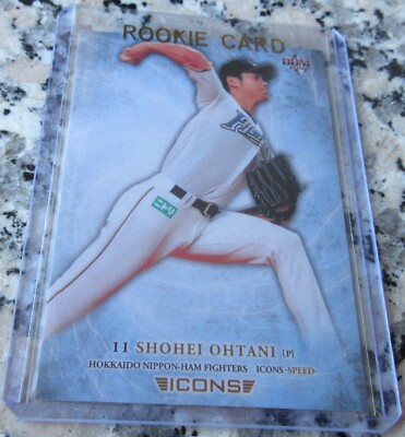 SHOHEI OHTANI 2016 BBM ICONS Japan Rookie Card RC Dodgers 50 50 Club ...