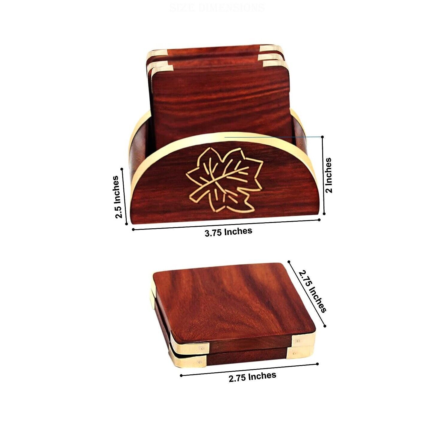 Wooden Drink Coasters ,Wood Table Coaster Set of 6 for Coffee Mugs ,Tea ...