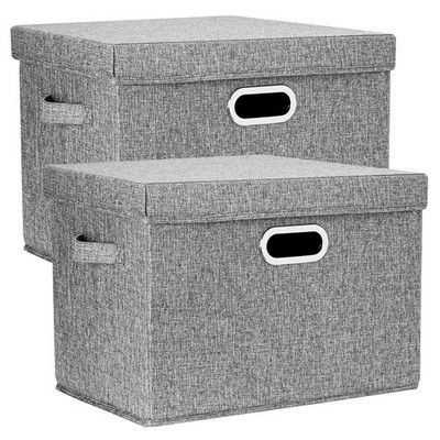 35L Large Folding Fabric Storage Box Washable Steel Frame Wardrobe ...