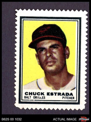 1962 Topps Stamps Chuck Estrada Orioles 6 - EX/MT | eBay