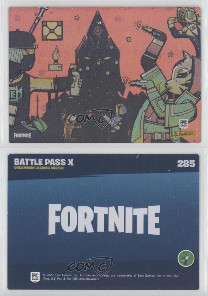2020 Panini Fortnite Reloaded Poster Foil Loading Screen Battle Pass X ...