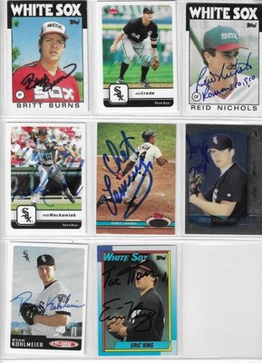 Lot of (8) Chicago White Sox Autographed Signed Baseball Cards | eBay