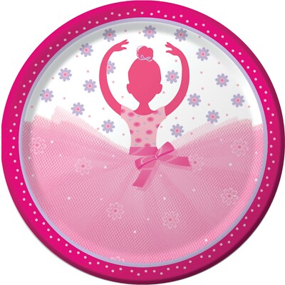 Dance Ballet Plates Girls Pink Tutu Birthday Decoration Dinner Plates ...