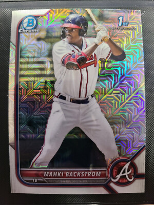 2022 Bowman Baseball Chrome Mahki Backstrom Mojo Refractor Rookie Card ...