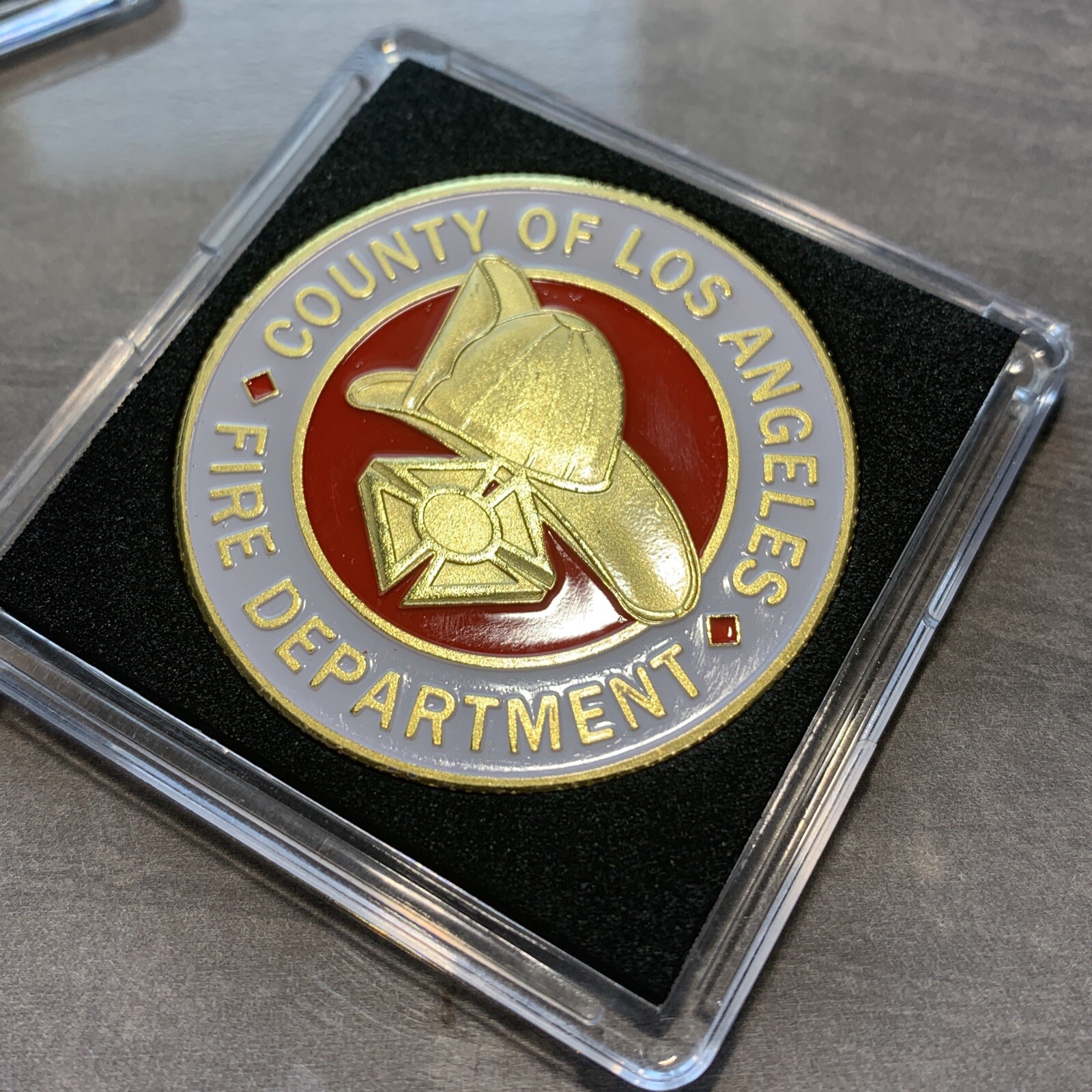 LACoFD LOS ANGELES COUNTY FIRE DEPARTMENT Gold Plated Challenge Coin ...