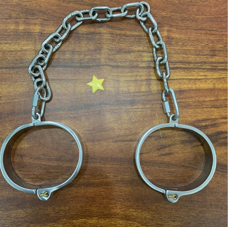 Stainless Steel Bondage Handcuffs Ankle Cuffs Neck Collar Heavy Duty ...