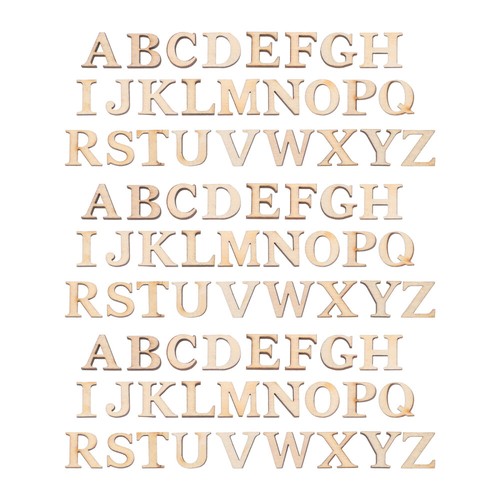 Set of 3 Wooden Letters 2 Inch Chip Toys Child Craft 26 Alphabet Chips ...