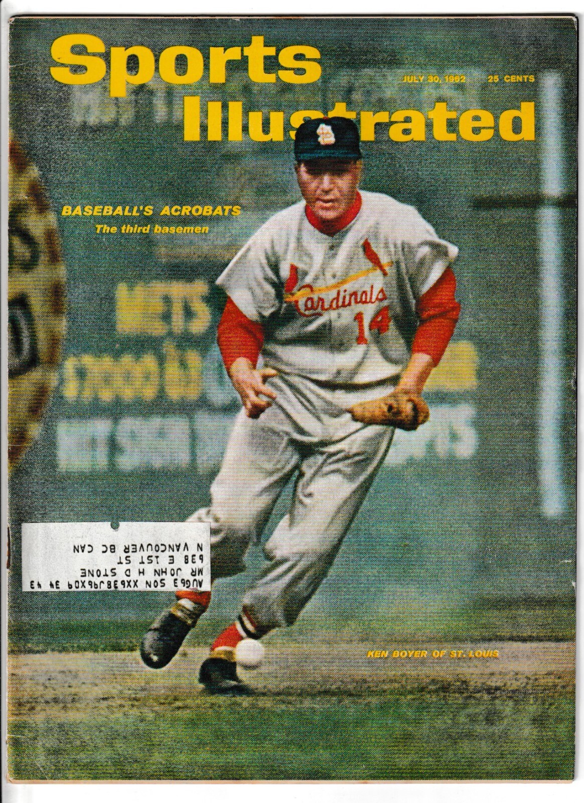 Sports Illustrated Magazine 1962 Baseballs Acrobats The Third Basemen ...