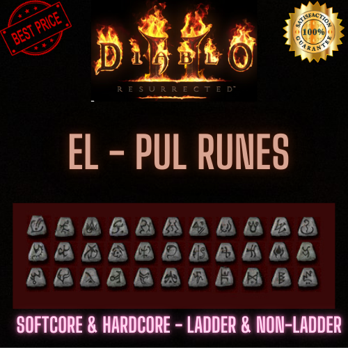 💎Diablo 2 Resurrected | El - Pul Rune | D2 Ladder & Non-Ladder SC HC ...