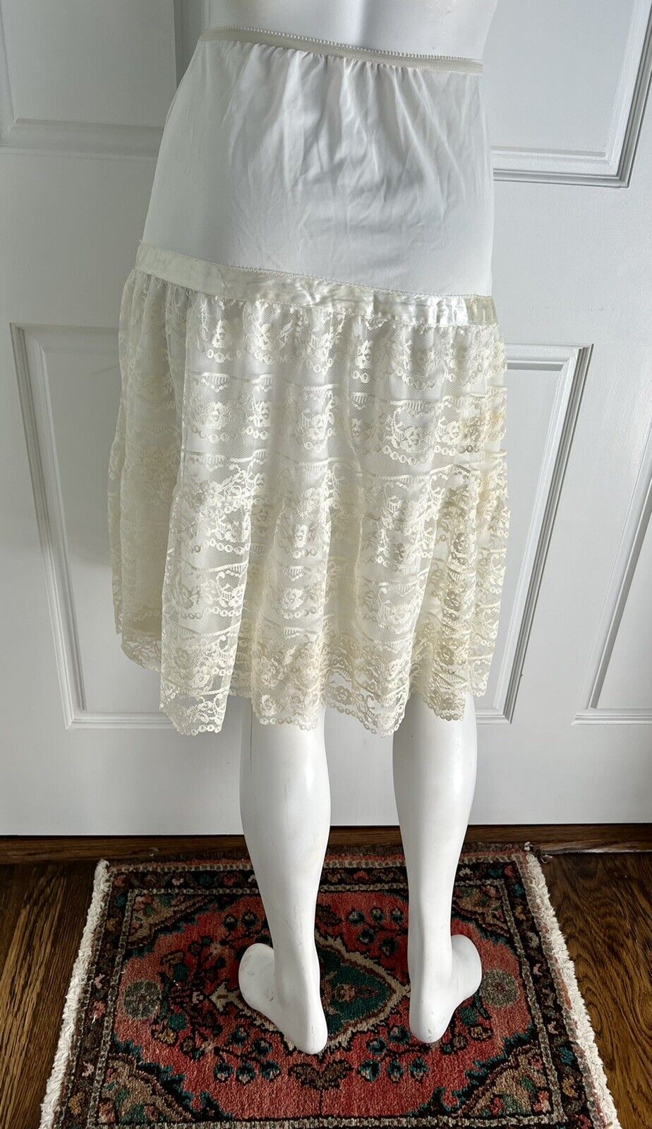 Vintage 1950's Ivory Nylon Half Slip Crinoline Two Ti… - Gem