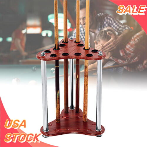 12 Pool Billiard Stick Cue Rack Floor Pool Stand Billiard Pool Cue ...