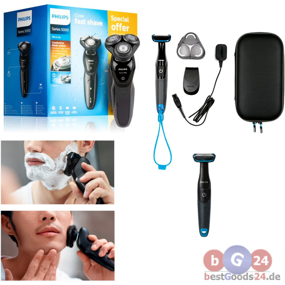 Philips Rotationsrasierer AquaTouch S5082/64 LTE Dry Nass ...