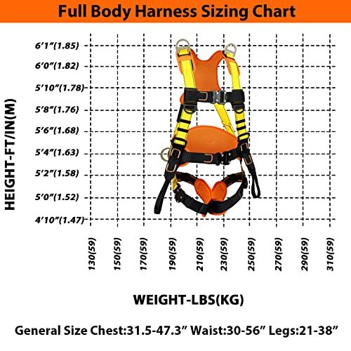 Safety Harness Fall Protection Upgrade 4 Quick Buckles Construction ...