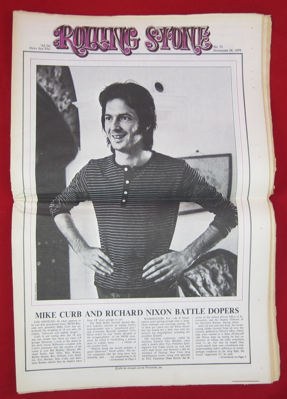 VINTAGE 1970 Rolling Stone Magazine - Issue #71 - Meher Baba Townshend ...