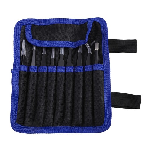 Professional ESD Anti-Static Stainless Steel Tweezers Tools Sets for w ...