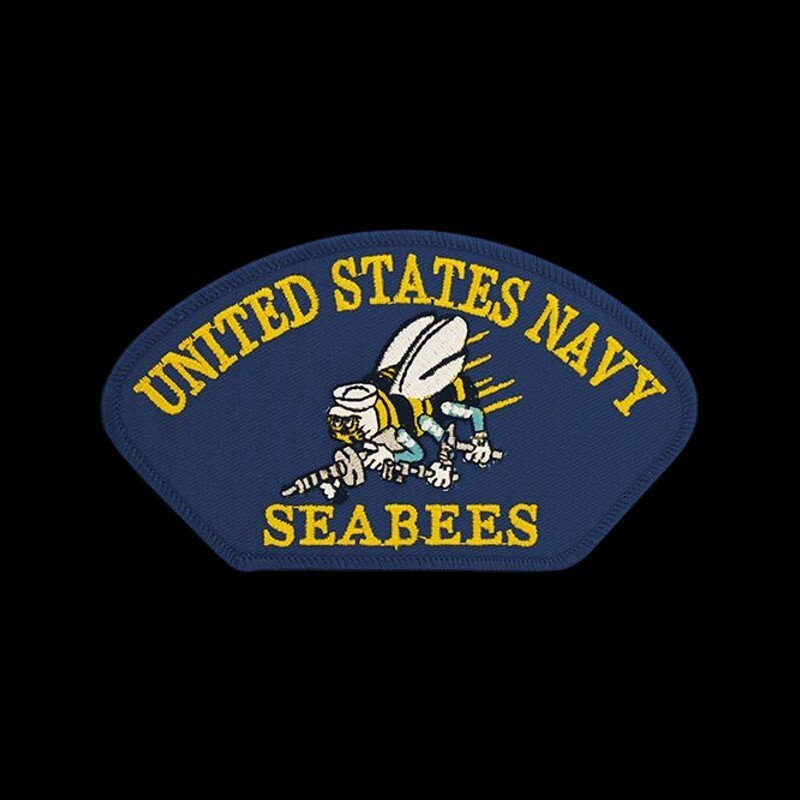 USN SEABEES HAT PATCH CAP NAVY OFFICER VETERAN USN USS GIFT VET WOW | eBay