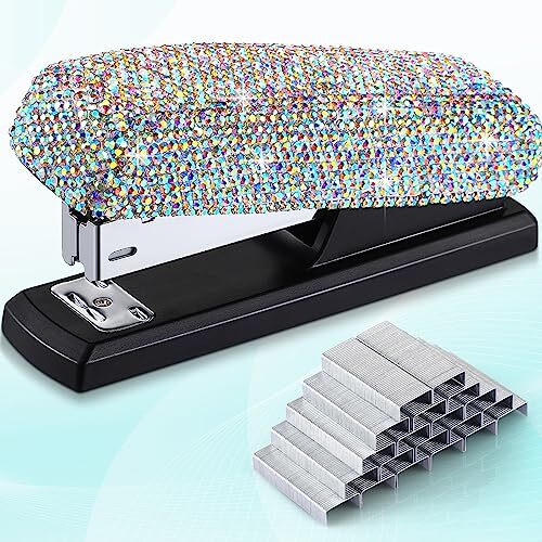 Bling Crystal Stapler Gift Sparkly Diamond Stapler for Desk Handmade Ab ...