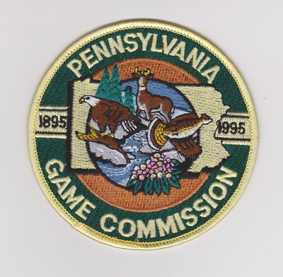100yr PGC - PENNSYLVANIA GAME COMMISSION 1895-1995 PATCH COMMEMORATING ...