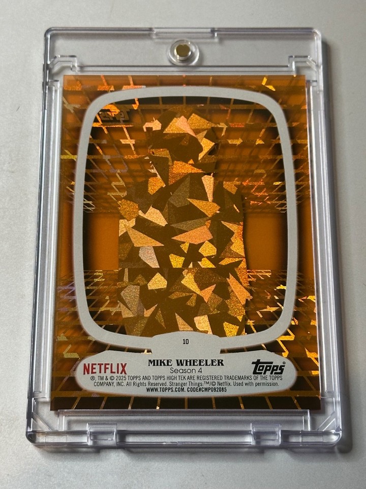 2025 Topps Stranger Things High Tek - Mike Wheeler #10 Psionic Orange ...