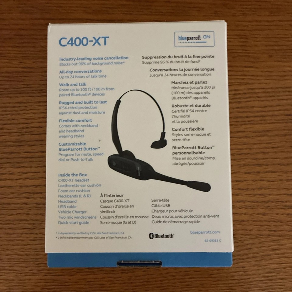 BlueParrot C400-XT Wireless Bluetooth Headset - Noise Cancelling ...