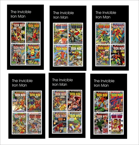 IRON MAN SUPERHEROES 10 SOUVENIR SHEETS MNH UNPERFORATED MARVEL | eBay