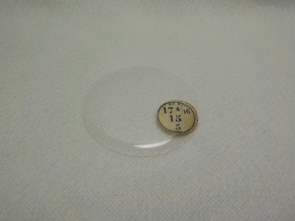 GLASS POCKET WATCH CRYSTAL WATCHMAKER SIZE 17 4/16 H 5 REPLACEMENT PART ...