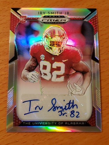 2019 Prizm Draft Autograph Silver #125 Irv Smith Jr. Alabama Vikings ...
