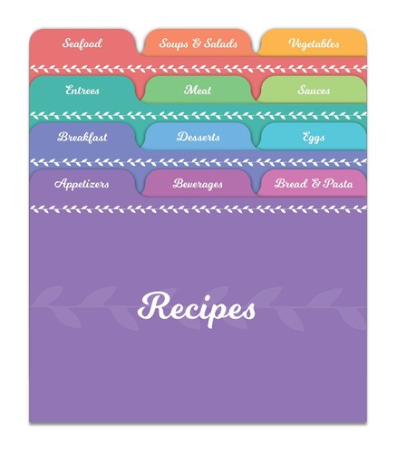24 Recipe Card Dividers 4x6 Inch w/ Tabs Recipe Box Dividers for Party ...