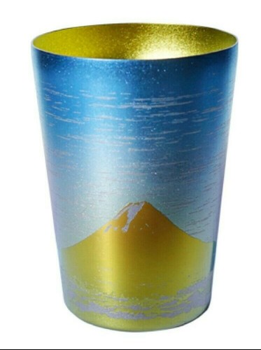 Japan Titanium Tumbler Golden Fuji Duplex Beer Cup Tsubame Sanjo Craft ...