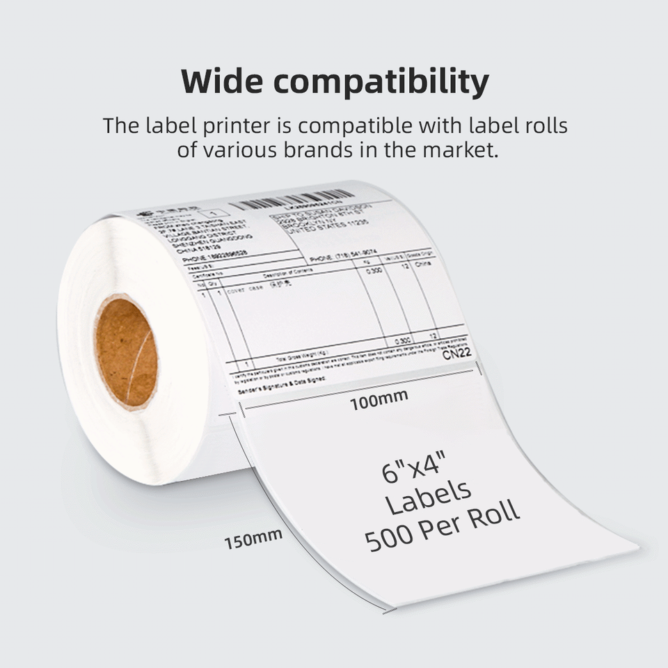 VRETTI Bluetooth Thermal Shipping Label Printer with Labels For UPS ...