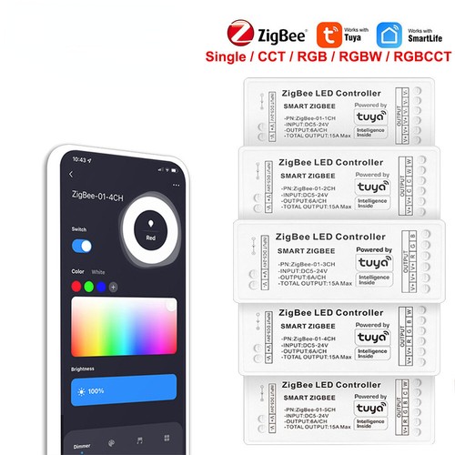Tuya Zigbee RGB Controller Smart Life Gateway Hub Alexa Google RGB LED ...