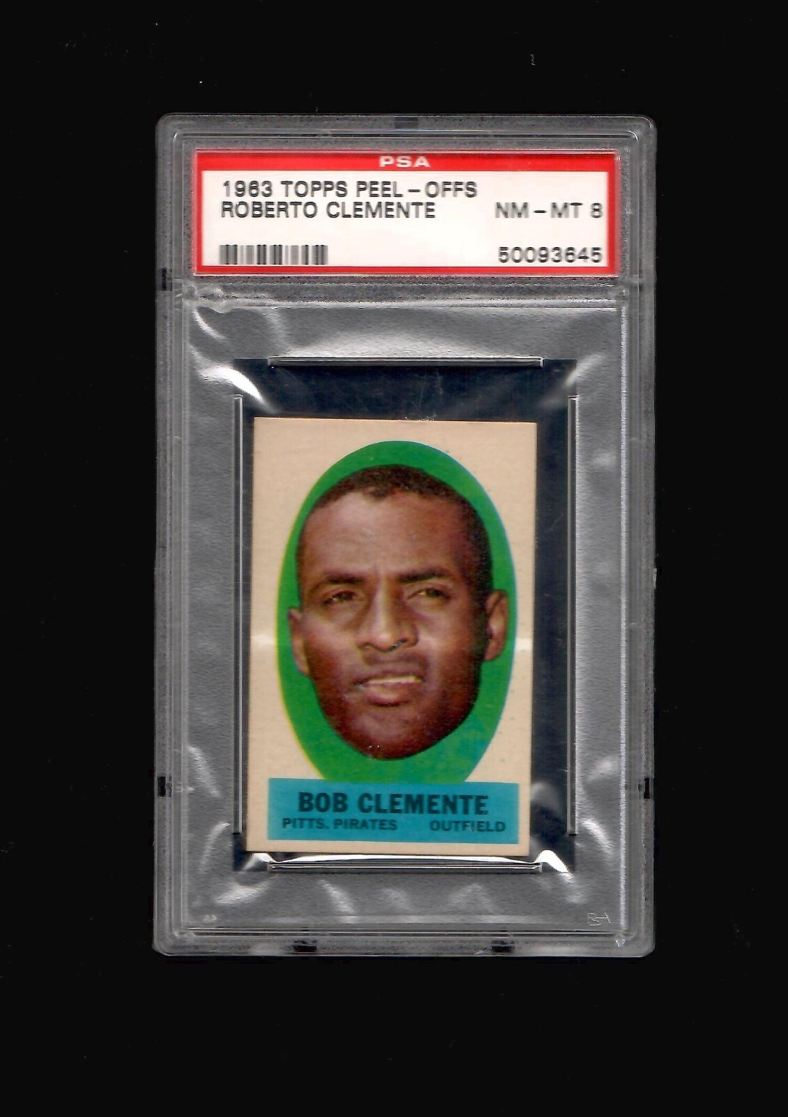 1963 Topps Peel-offs ROBERTO BOB CLEMENTE Instruction Back Stick-ons ...