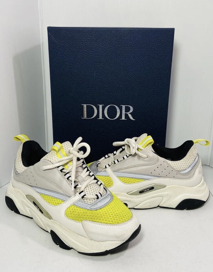 Christian Dior B22 Men’s Sneakers White Yellow Reflec… - Gem