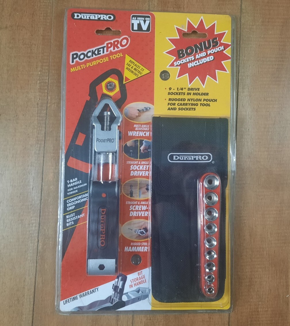 DuraPro PocketPro Multi Purpose Tool Ratchet Set w/ Pouch 18 Piece 37 ...