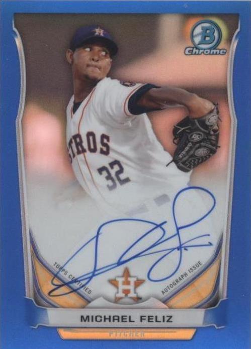 2014 Bowman Chrome - Prospect Autographs Michael Feliz #BCAP-MF Blue ...