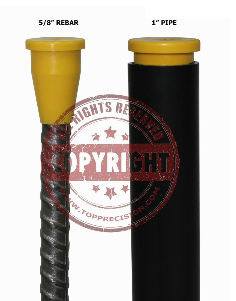 5/8" YELLOW SURVEYORS CAPS, PROPERTY LINE. SURVEYING,BOUNDARY,SURVEY ...