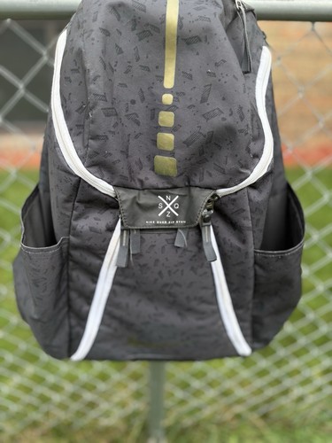 Nike Quad Zip Elite Backpack Full Zip Adult Grey Basketball Book Bag ...
