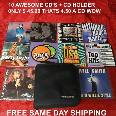 LOT OF 10 CD'S & CASE ,DANCE,CLUB,R&B AWESOME COLLECTION FREE SAME DAY ...