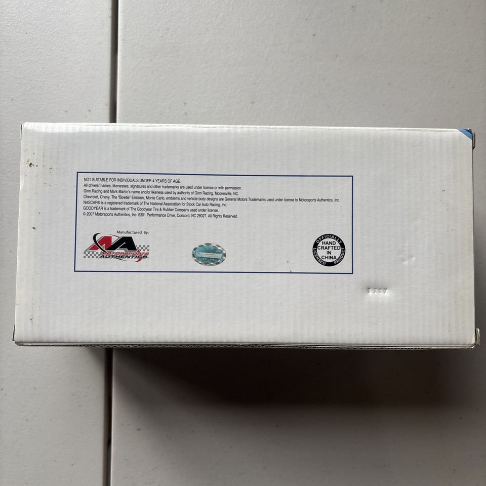 Mark Martin 1/24 2007 Ginn Racing #01 Principal Stock Car Limited ...