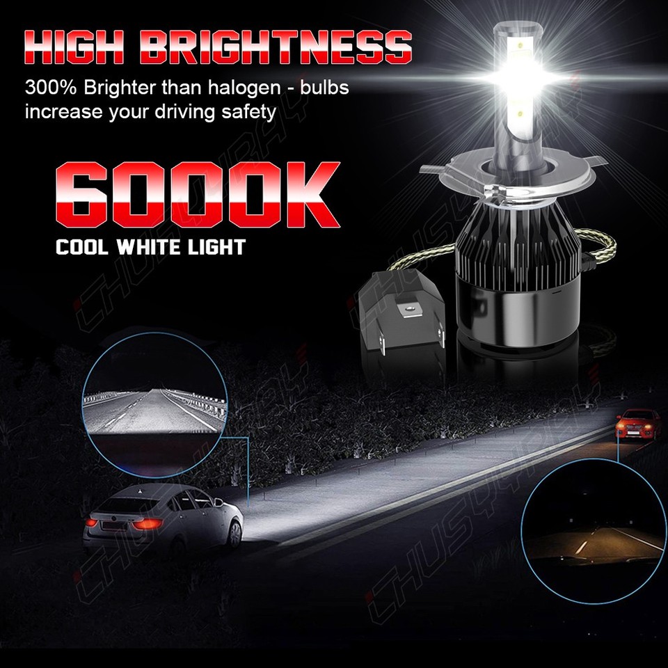 For 1970-1976 Pontiac Firebird Pair 7"inch LED Headlights Hi/Lo Beam ...