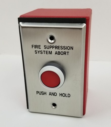 Simplex 0637801 Fire Suppression System Abort Switch 433941 w/Red Back ...